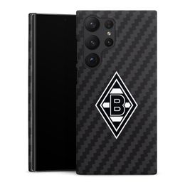 DeinDesign Galaxy S23 Ultra Handy Premium Case Smartphone Handyh&uuml;lle Schutzh&uuml;lle matt Borussia M&ouml;nchengladbach Carbon Gladbach Premium Case