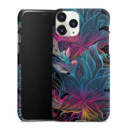 DeinDesign iPhone 11 Pro Handy Premium Case Smartphone Handyh&uuml;lle Schutzh&uuml;lle matt Colourful Flowers Neon Premium Case