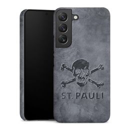 DeinDesign Galaxy S22 Handy Premium Case Smartphone Handyh&uuml;lle Schutzh&uuml;lle matt Logo Fc St. Pauli Concrete Premium Case