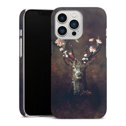 DeinDesign iPhone 13 Pro Handy Premium Case Smartphone Handyh&uuml;lle Schutzh&uuml;lle matt Reindeer Flowers Rehe Premium Case