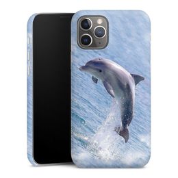 DeinDesign iPhone 12 Pro Handy Premium Case Smartphone Handyh&uuml;lle Schutzh&uuml;lle matt Wale Ocean Dolphin Premium Case