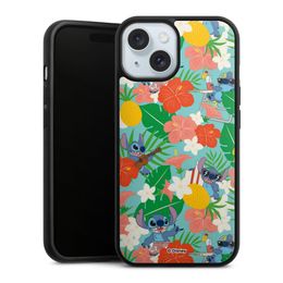 DeinDesign iPhone 15 Handy Gallery Case Handyh&uuml;lle 9H Geh&auml;rtetes Glas R&uuml;ckseite H&uuml;lle Lilo & Stitch Movie Disney Gallery Case