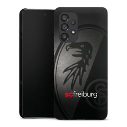 DeinDesign Galaxy A53 5G Handy Premium Case Smartphone Handyh&uuml;lle Schutzh&uuml;lle gl&auml;nzend Sc Freiburg Official Licensed Product Metallic Look Premium Case