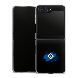 DeinDesign Galaxy Z Flip 5 Handy Hard Case Schutzh&uuml;lle transparent Smartphone Handy H&uuml;lle Official Licensed Product Hsv Hamburger Sv Hard Case