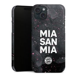 DeinDesign iPhone 15 Plus Handy Premium Case Smartphone Handyh&uuml;lle Schutzh&uuml;lle gl&auml;nzend Mia San Mia Girl Style Fc Bayern M&uuml;nchen Premium Case