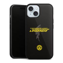 DeinDesign iPhone 15 Handy Gallery Case Handyh&uuml;lle 9H Geh&auml;rtetes Glas R&uuml;ckseite H&uuml;lle Borussia Dortmund Bvb Marco Reus Gallery Case