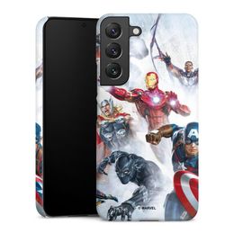 DeinDesign Galaxy S22 Handy Premium Case Smartphone Handyh&uuml;lle Schutzh&uuml;lle gl&auml;nzend Marvel Avengers Official Licensed Product Premium Case
