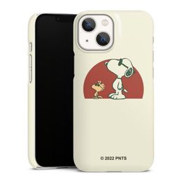 DeinDesign iPhone 13 Mini Handy Premium Case Smartphone Handyh&uuml;lle Schutzh&uuml;lle gl&auml;nzend Snoopy Official Licensed Product Kindheit Premium Case