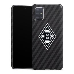 DeinDesign Galaxy A51 Handy Premium Case Smartphone Handyh&uuml;lle Schutzh&uuml;lle gl&auml;nzend Borussia M&ouml;nchengladbach Carbon Gladbach Premium Case