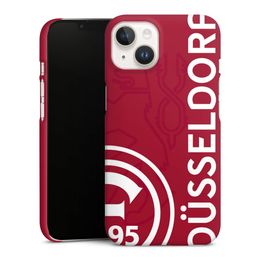 DeinDesign iPhone 14 Handy Premium Case Smartphone Handyh&uuml;lle Schutzh&uuml;lle matt Lettering F95 Fortuna D&uuml;sseldorf Premium Case