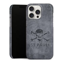DeinDesign iPhone 15 Pro Max Handy Premium Case Smartphone Handyh&uuml;lle Schutzh&uuml;lle gl&auml;nzend Logo Fc St. Pauli Concrete Premium Case