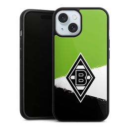 DeinDesign iPhone 15 Handy Gallery Case Handyh&uuml;lle 9H Geh&auml;rtetes Glas R&uuml;ckseite H&uuml;lle Borussia M&ouml;nchengladbach Bmg Official Licensed Product Gallery Case