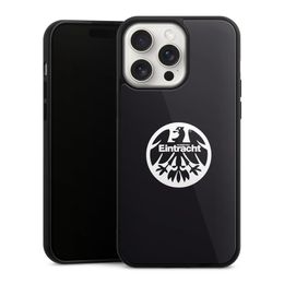DeinDesign iPhone 15 Pro Max Handy Gallery Case Handyh&uuml;lle 9H Geh&auml;rtetes Glas R&uuml;ckseite H&uuml;lle Logo Eintracht Frankfurt Eagle Gallery Case