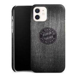 DeinDesign iPhone 12 Handy Premium Case Smartphone Handyh&uuml;lle Schutzh&uuml;lle matt Fcb Metallic Look Fc Bayern M&uuml;nchen Premium Case