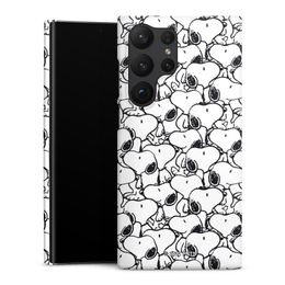 DeinDesign Galaxy S23 Ultra Handy Premium Case Smartphone Handyh&uuml;lle Schutzh&uuml;lle gl&auml;nzend Peanuts Snoopy Muster Premium Case