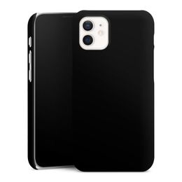 DeinDesign iPhone 12 mini Handy Premium Case Smartphone Handyh&uuml;lle Schutzh&uuml;lle matt Colour Black Unicoloured Premium Case