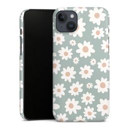 DeinDesign iPhone 14 Plus Handy Premium Case Smartphone Handyh&uuml;lle Schutzh&uuml;lle gl&auml;nzend Daisy Muster Flowers Premium Case