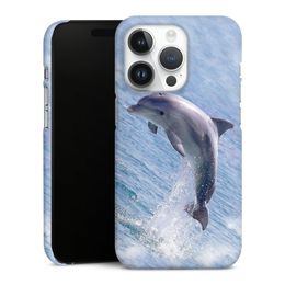 DeinDesign iPhone 14 Pro Handy Premium Case Smartphone Handyh&uuml;lle Schutzh&uuml;lle matt Wale Ocean Dolphin Premium Case