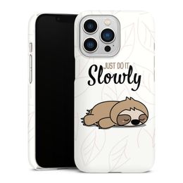 DeinDesign iPhone 13 Pro Handy Premium Case Smartphone Handyh&uuml;lle Schutzh&uuml;lle matt Animals Sloth Lazy Sunday Premium Case