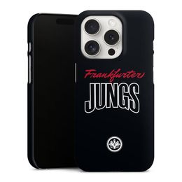 DeinDesign iPhone 15 Pro Handy Premium Case Smartphone Handyh&uuml;lle Schutzh&uuml;lle matt Eintracht Frankfurt Sge Official Licensed Product Premium Case
