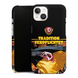 DeinDesign iPhone 14 Handy Premium Case Smartphone Handyh&uuml;lle Schutzh&uuml;lle matt Sgd Sg Dynamo Dresden Merchandise Premium Case