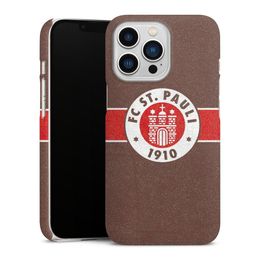DeinDesign iPhone 13 Pro Handy Premium Case Smartphone Handyh&uuml;lle Schutzh&uuml;lle matt Fc St. Pauli Logo Official Licensed Product Premium Case