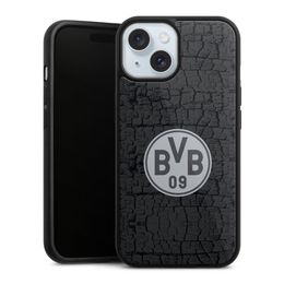 DeinDesign iPhone 15 Handy Gallery Case Handyh&uuml;lle 9H Geh&auml;rtetes Glas R&uuml;ckseite H&uuml;lle Jersey Borussia Dortmund Bvb Gallery Case