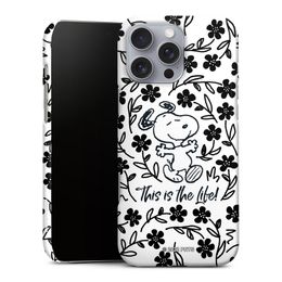 DeinDesign iPhone 16 Pro Max Handy Premium Case Smartphone Handyh&uuml;lle Schutzh&uuml;lle matt Peanuts Flowers Snoopy Premium Case
