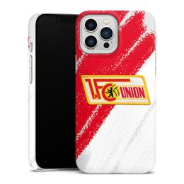 DeinDesign iPhone 13 Pro Max Handy Premium Case Smartphone Handyh&uuml;lle Schutzh&uuml;lle matt 1. Fc Union Berlin Logo Official Licensed Product Premium Case