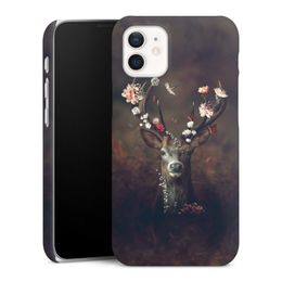 DeinDesign iPhone 12 mini Handy Premium Case Smartphone Handyh&uuml;lle Schutzh&uuml;lle matt Reindeer Flowers Rehe Premium Case