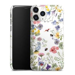 DeinDesign iPhone 11 Pro Handy Premium Case Smartphone Handyh&uuml;lle Schutzh&uuml;lle matt Muster Flowers Bee Premium Case