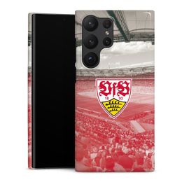 DeinDesign Galaxy S23 Ultra Handy Premium Case Smartphone Handyh&uuml;lle Schutzh&uuml;lle gl&auml;nzend Stadium Vfb Stuttgart Official Licensed Product Premium Case