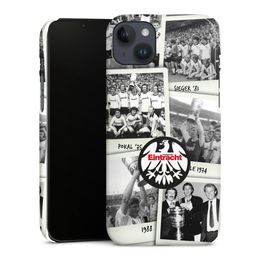 DeinDesign iPhone 14 Plus Handy Premium Case Smartphone Handyh&uuml;lle Schutzh&uuml;lle gl&auml;nzend Retro Official Licensed Product Eintracht Frankfurt Premium Case
