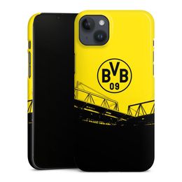 DeinDesign iPhone 14 Plus Handy Premium Case Smartphone Handyh&uuml;lle Schutzh&uuml;lle gl&auml;nzend Merchandise Bvb Borussia Dortmund Premium Case