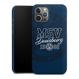 DeinDesign iPhone 12 Pro Max Handy Premium Case Smartphone Handyh&uuml;lle Schutzh&uuml;lle matt Soccer Merchandise Msv Duisburg Premium Case