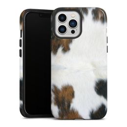 DeinDesign iPhone 13 Pro Max Handy Panzer Handyh&uuml;lle robuste Outdoor H&uuml;lle Schutzh&uuml;lle gl&auml;nzend Cow Fur Cow Skin Tough Case