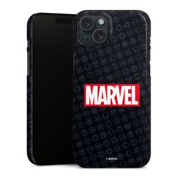 DeinDesign iPhone 15 Plus Handy Premium Case Smartphone Handyh&uuml;lle Schutzh&uuml;lle gl&auml;nzend Logo Marvel Comic Premium Case