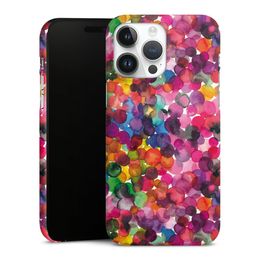 DeinDesign iPhone 14 Pro Max Handy Premium Case Smartphone Handyh&uuml;lle Schutzh&uuml;lle matt Water Colour Colourful Points Premium Case