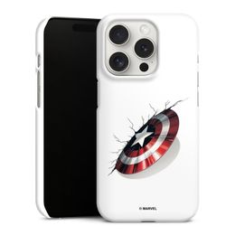 DeinDesign iPhone 15 Pro Handy Premium Case Smartphone Handyh&uuml;lle Schutzh&uuml;lle matt Captain America Official Licensed Product Marvel Premium Case