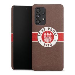 DeinDesign Galaxy A53 5G Handy Premium Case Smartphone Handyh&uuml;lle Schutzh&uuml;lle matt Fc St. Pauli Official Licensed Product Logo Premium Case