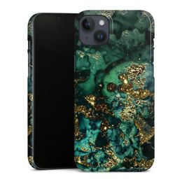 DeinDesign iPhone 14 Plus Handy Premium Case Smartphone Handyh&uuml;lle Schutzh&uuml;lle gl&auml;nzend Muster Glitzer Marble Premium Case