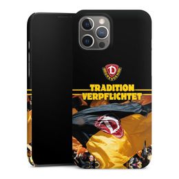 DeinDesign iPhone 12 Pro Max Handy Premium Case Smartphone Handyh&uuml;lle Schutzh&uuml;lle matt Sgd Sg Dynamo Dresden Merchandise Premium Case
