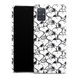 DeinDesign Galaxy A51 Handy Premium Case Smartphone Handyh&uuml;lle Schutzh&uuml;lle gl&auml;nzend Peanuts Snoopy Muster Premium Case