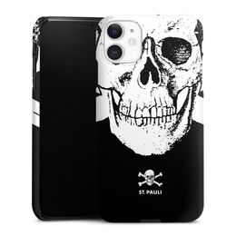 DeinDesign iPhone 11 Handy Premium Case Smartphone Handyh&uuml;lle Schutzh&uuml;lle gl&auml;nzend Totenkopf Official Licensed Product Fc St. Pauli Premium Case