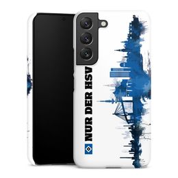 DeinDesign Galaxy S22 Handy Premium Case Smartphone Handyh&uuml;lle Schutzh&uuml;lle gl&auml;nzend Hsv Official Licensed Product Bundesliga Premium Case