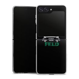 DeinDesign Galaxy Z Flip 5 Handy Hard Case Schutzh&uuml;lle transparent Smartphone Handy H&uuml;lle Tractor Farmer Wisdom Hard Case