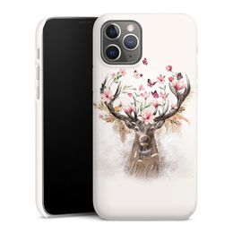 DeinDesign iPhone 12 Pro Handy Premium Case Smartphone Handyh&uuml;lle Schutzh&uuml;lle matt Deer Flowers Animals Premium Case