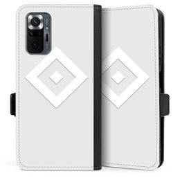 DeinDesign Xiaomi Redmi Note 10 Pro Handy Klapph&uuml;lle Handyh&uuml;lle aus Kunst Leder schwarz Flip Case Hsv Coat Of Arms Hamburger Sv Sideflip mit langer Lasche