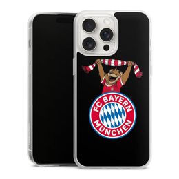 DeinDesign iPhone 15 Pro Max Handy Silikon H&uuml;lle Case transparent Handyh&uuml;lle Bernie Official Licensed Product Fc Bayern M&uuml;nchen Silikon Case
