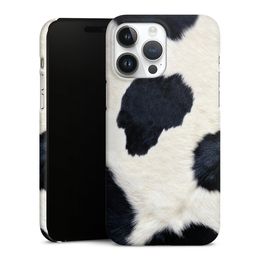 DeinDesign iPhone 14 Pro Max Handy Premium Case Smartphone Handyh&uuml;lle Schutzh&uuml;lle matt Animal Look Animal Print Cow Skin Premium Case
